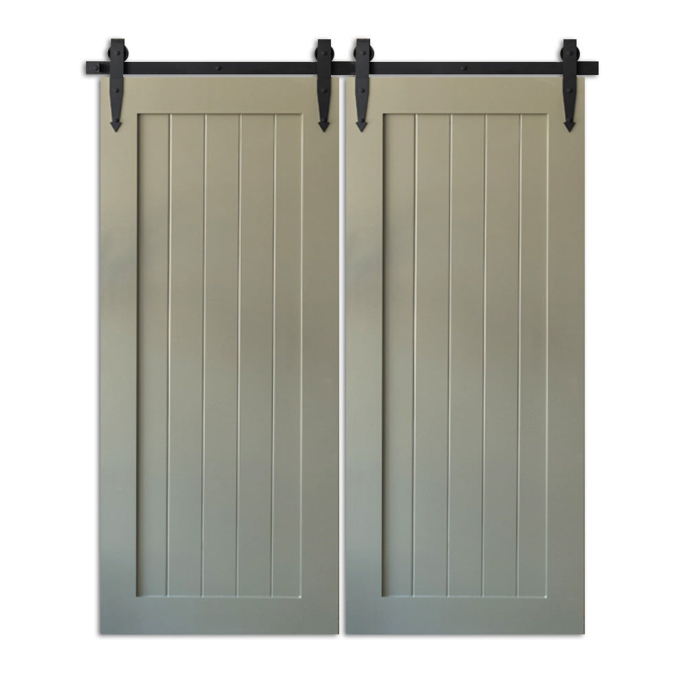 Aeduorum - Interior One Panel Modern Style Double Barn Doors