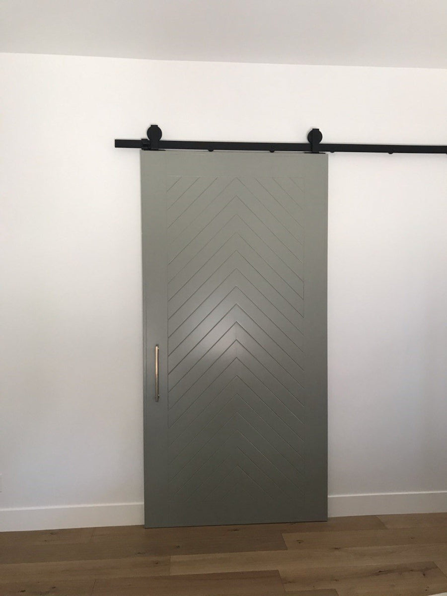 Wavemeet - Custom Made Modern Chevron Sliding Barn Door